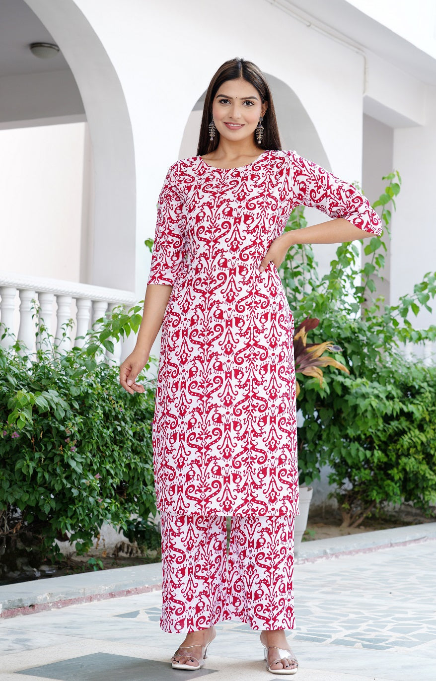 Classic Printed Coord Set for Daily and Casual Wear – Dhibha